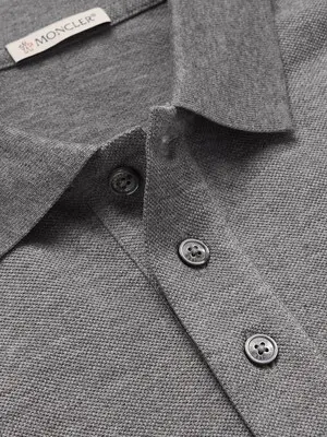 Moncler Logo-embroidered Cotton-piqué Polo Shirt