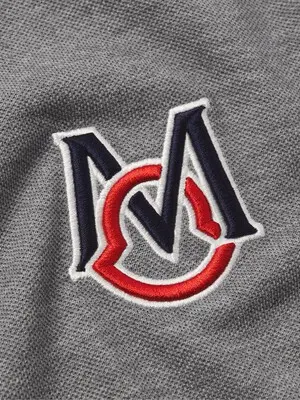 Moncler Logo-embroidered Cotton-piqué Polo Shirt