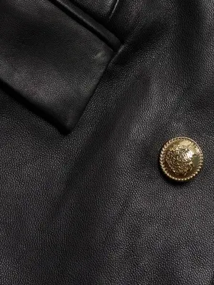 Derek Lam 10 Crosby Franklin Double-breasted Leather Jacket