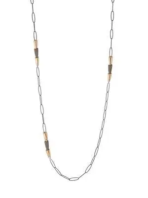 Vhernier Calla Titanium & 18k Rose Gold Chain Necklace - Rose Gold Titanium