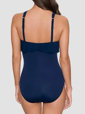 Magicsuit Liza Square-cut One-piece Swimsuit - Navy