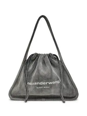 Alexander Wang Alexander Wang Ryan Rib-Knit Shoulder Bag - Grey