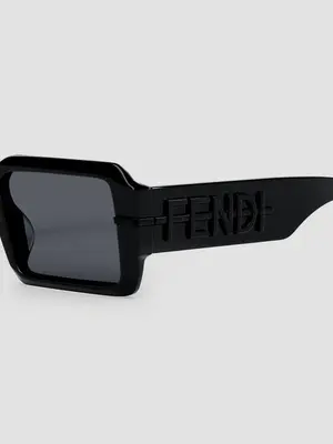 Fendi O'lock Graphy 52mm Rectangular Sunglasses