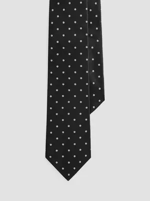 Ralph Lauren Purple Label Polka Dot Tie - Black