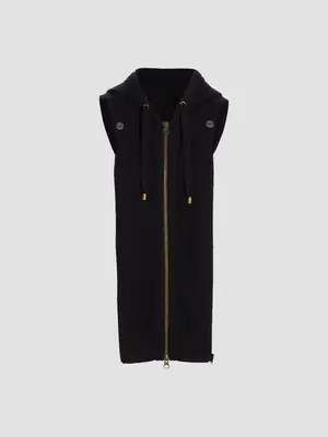 Veronica Beard Hooded Cashmere Dickie - Black