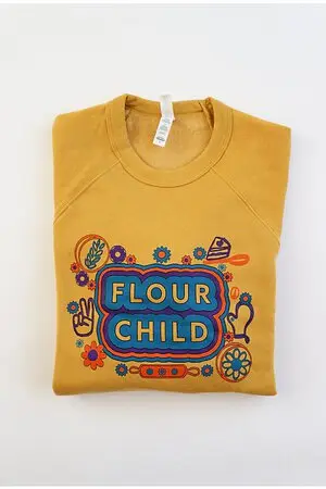 OVERSEASONED Flour Child Crewneck - Yellow