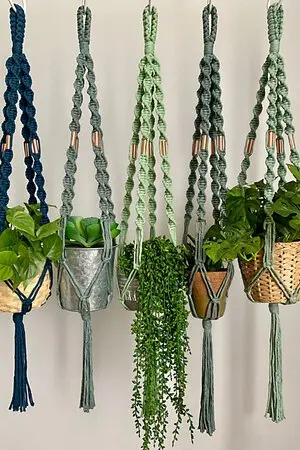 I WOULD RATHER KNOT I Would Rather Knot Macrame Plant Hanger With A Twist Juniper
