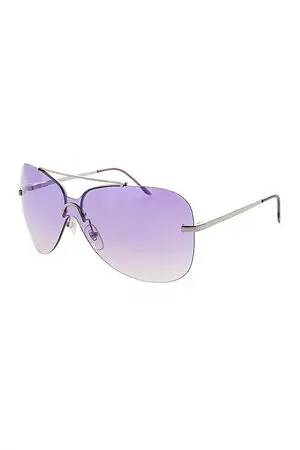 SUNGLASS MUSEUM Vintage Rimless Butterfly Sunglasses - Purple