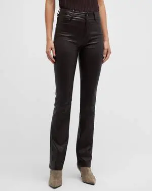 Vince Vince Bootcut Leather Pants - Hickory