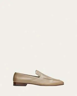 Manolo Blahnik Truro Leather Loafers - Brown