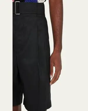 3.1 Phillip Lim Pleated Tailored Shorts With Self-belt - Black