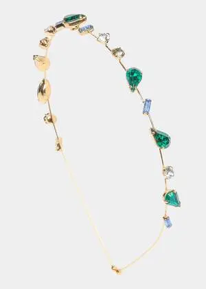 JENNIFER BEHR Jessa Crystal Headband - Emerald