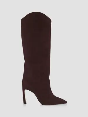 Schutz Maryana Nubuck Knee-high Boots - Dark Chocolate