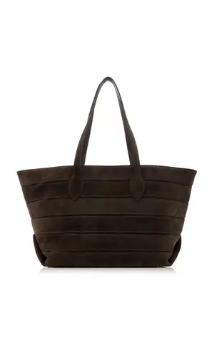 Khaite - Florence Striped Suede Tote Bag
