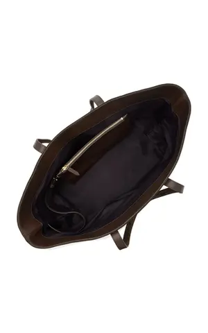 Khaite - Florence Striped Suede Tote Bag