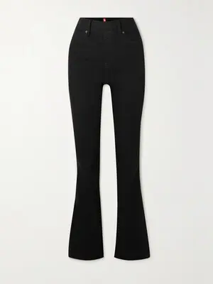 Spanx High-rise Flared Jeans - Black