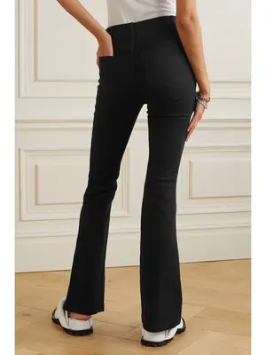 Spanx High-rise Flared Jeans - Black