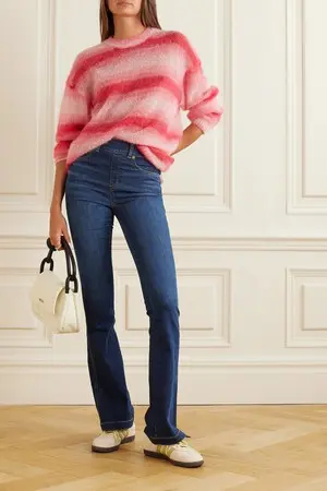 Spanx High-rise Flared Jeans - Blue