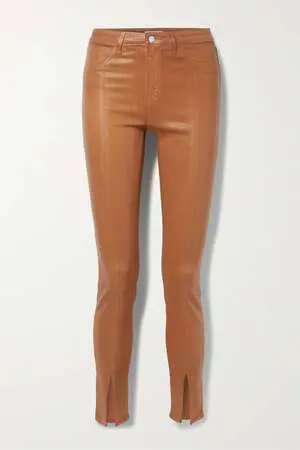L'Agence Jyothi Coated High-rise Skinny Jeans