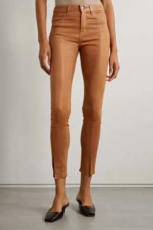 L'Agence Jyothi Coated High-rise Skinny Jeans
