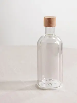 Brunello Cucinelli Glass And Walnut Wood Bottle