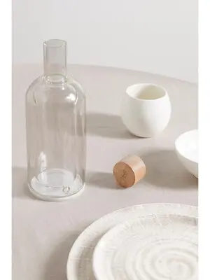 Brunello Cucinelli Glass And Walnut Wood Bottle