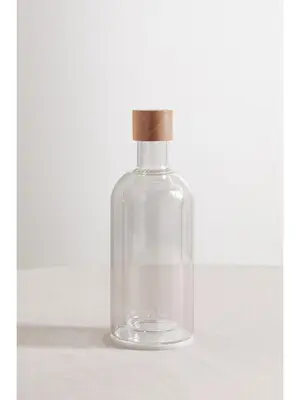 Brunello Cucinelli Glass And Walnut Wood Bottle