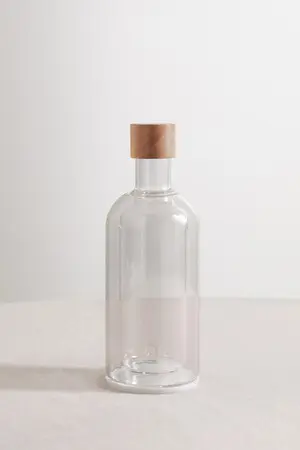 Brunello Cucinelli Glass And Walnut Wood Bottle