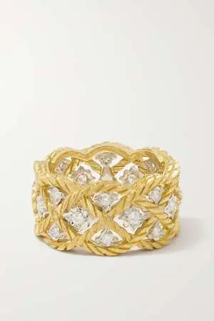 Buccellati Etoilée 18-karat Yellow And White Diamond Ring