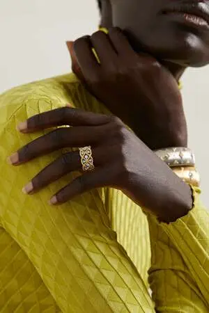 Buccellati Etoilée 18-karat Yellow And White Diamond Ring