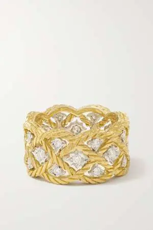 Buccellati Etoilée 18-karat Yellow And White Diamond Ring
