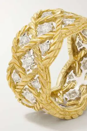 Buccellati Etoilée 18-karat Yellow And White Diamond Ring