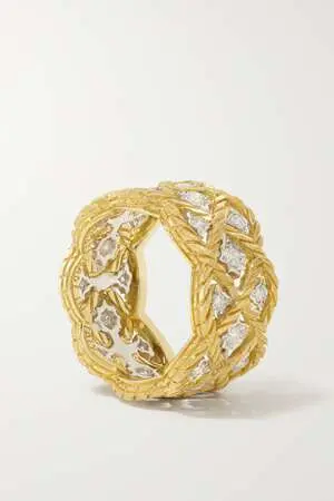 Buccellati Etoilée 18-karat Yellow And White Diamond Ring