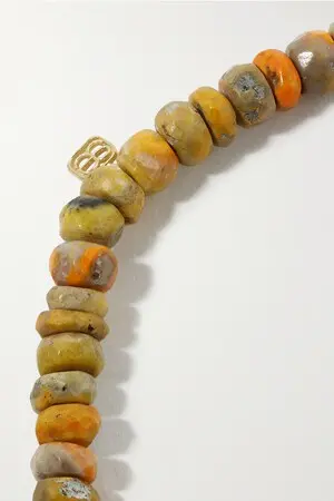 SYDNEY EVAN Tiny Bee 14-karat Jasper And Diamond Bracelet - Yellow