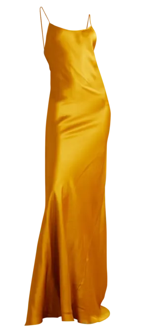 Victoria Beckham Satin Gown - Gold