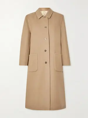 Gucci Love Parade Reversible Wool And Silk-blend Coat - Brown
