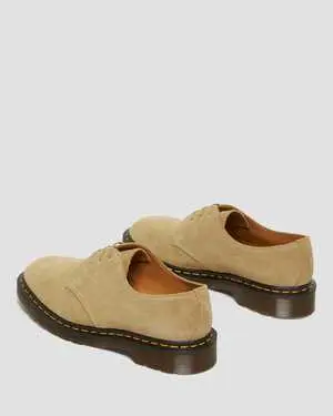 Dr. Martens 1461 Made In England Buck Suede Oxfords - Cream