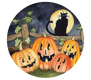 COURTSIDE MARKET Haunting Halloween N 12' X 12' Circular Board - One-color