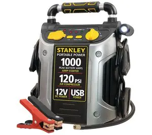 STANLEY 500/1000 Peak Amp Battery Starter, Comp Ressor & Outle - One-color