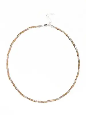 Pamela Love Braided Tricolor Herringbone Thick Chain