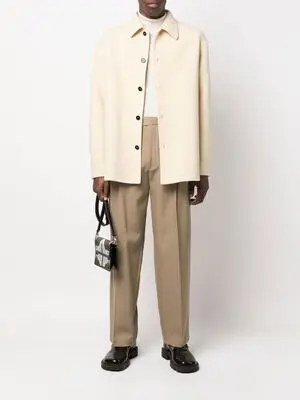 JIL SANDER Button-up Long-sleeved Shirt Jacket - Neutrals