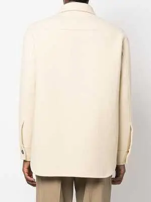 JIL SANDER Button-up Long-sleeved Shirt Jacket - Neutrals