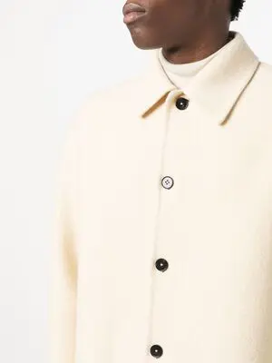JIL SANDER Button-up Long-sleeved Shirt Jacket - Neutrals