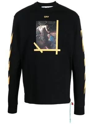 Off-White Caravaggio Painting Cotton T-shirt - Black