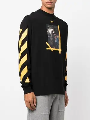 Off-White Caravaggio Painting Cotton T-shirt - Black