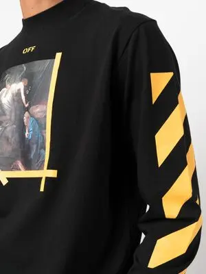Off-White Caravaggio Painting Cotton T-shirt - Black