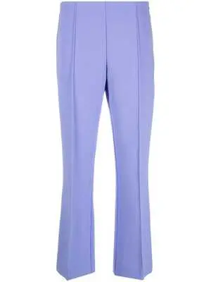 Vivetta Pintuck Cropped Flared Trousers - Purple