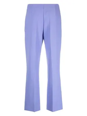 Vivetta Pintuck Cropped Flared Trousers - Purple