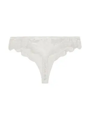Dolce & Gabbana Lace-detail Satin Thong