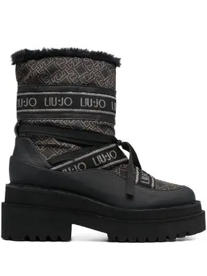 Liu Jo Monogram Print 70mm Ankle Boots